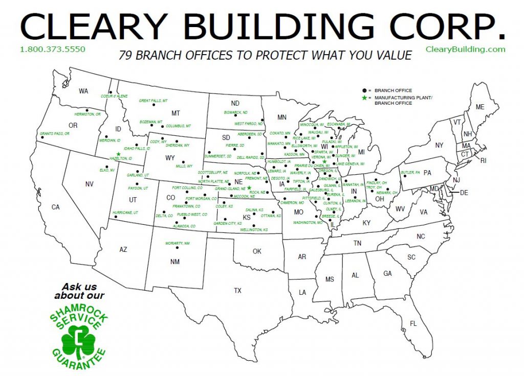 Locations - Cleary Building Corp.