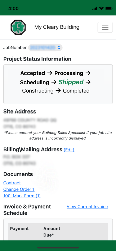 App - Cleary Building Corp.