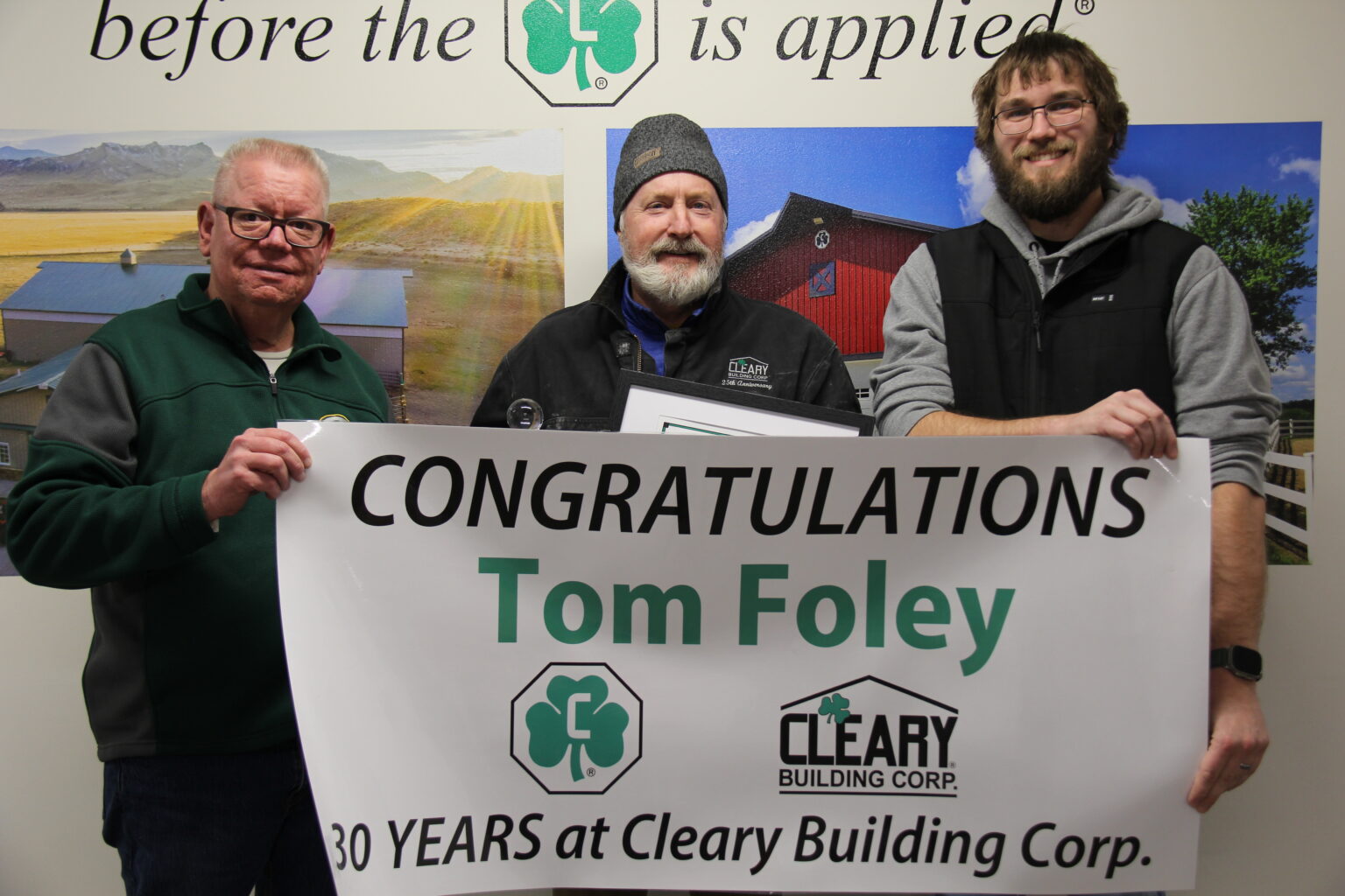 Cleary Building Corp. Recognizes Tom for 30 Years of Service! - Cleary ...