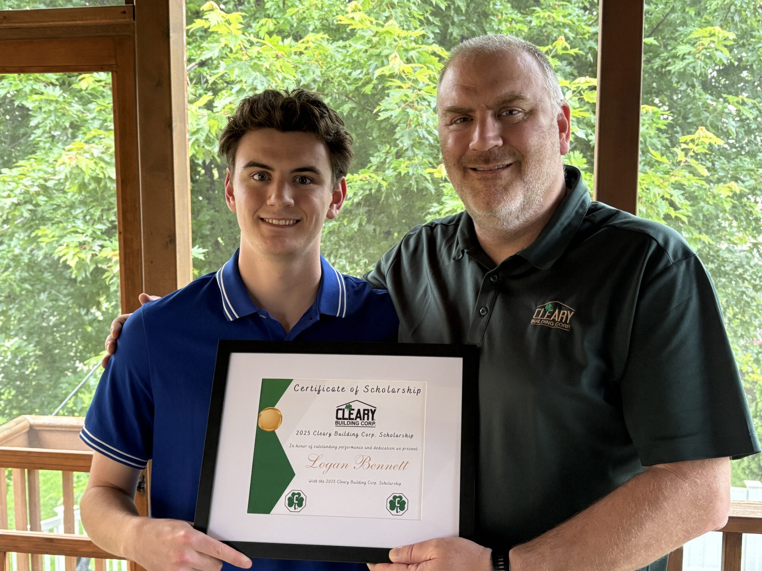 Logan Bennett Announced as a Cleary Building Corp. 2025 Scholarship ...